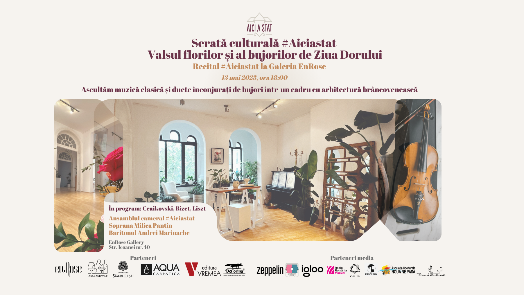 Serata culturală #Aiciastat: Valsul florilor și al bujorilor | BookTes